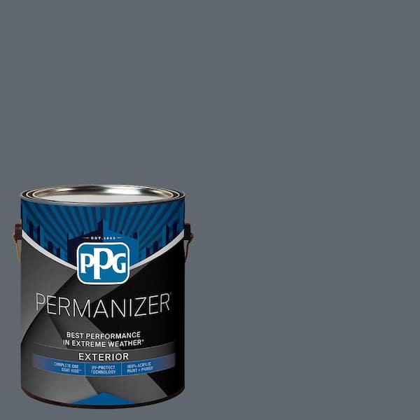 PERMANIZER 1 gal. PPG1038-6 Lava Gray Flat Exterior Paint PPG1038-6PZ ...