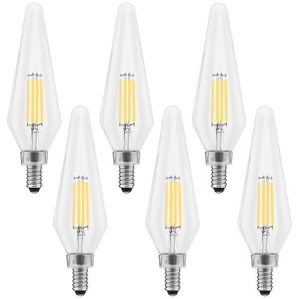 LUXRITE 60-Watt Equivalent HX10.5 Glass Dimmable E12 Edison LED Light ... LUXRITE 60-Watt Equivalent HX10.5 Glass Dimmable E12 Edison LED Light ...