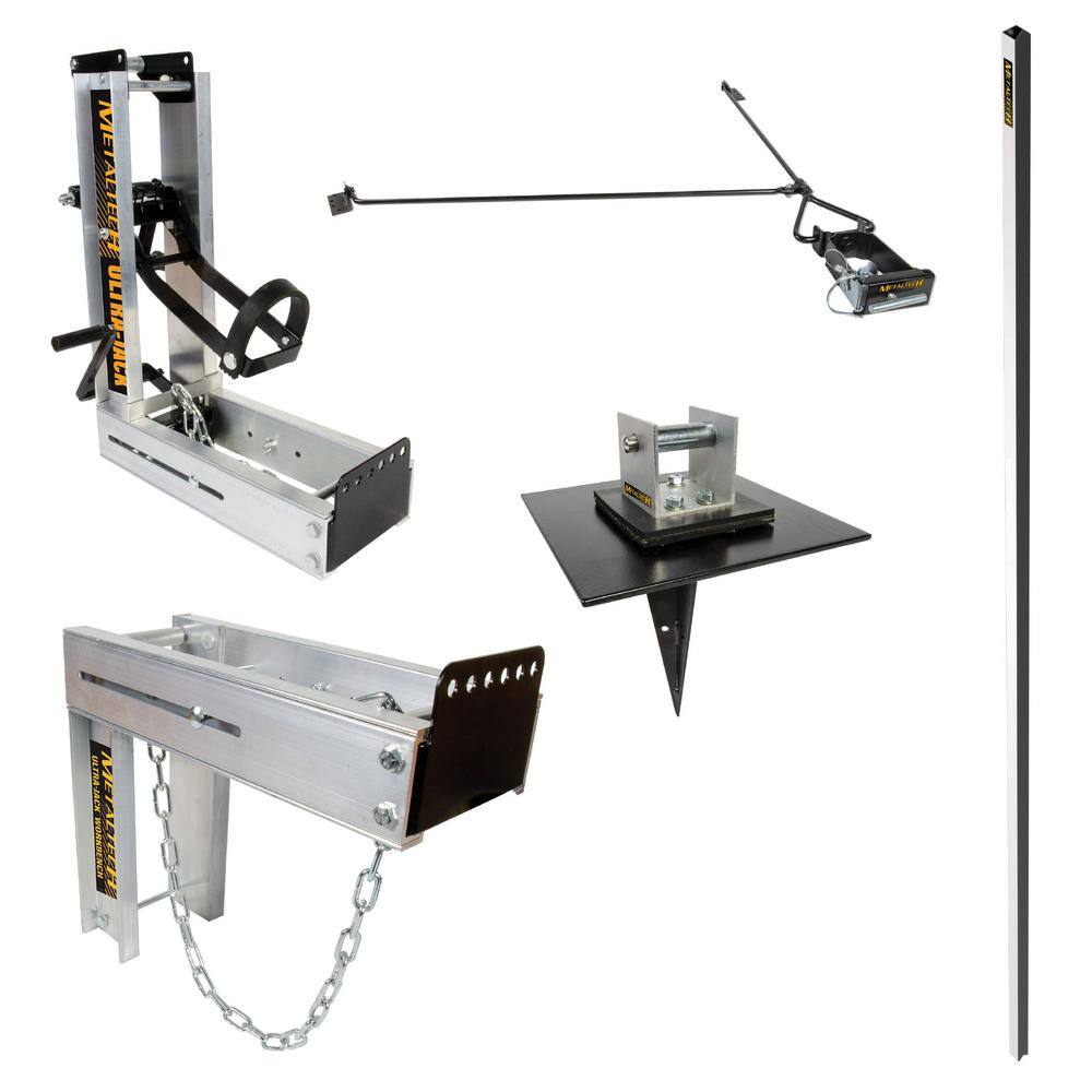 MetalTech Ultra-Jack Pro 24 ft. Aluminum Pro Pole Pump Jack Scaffolding ...