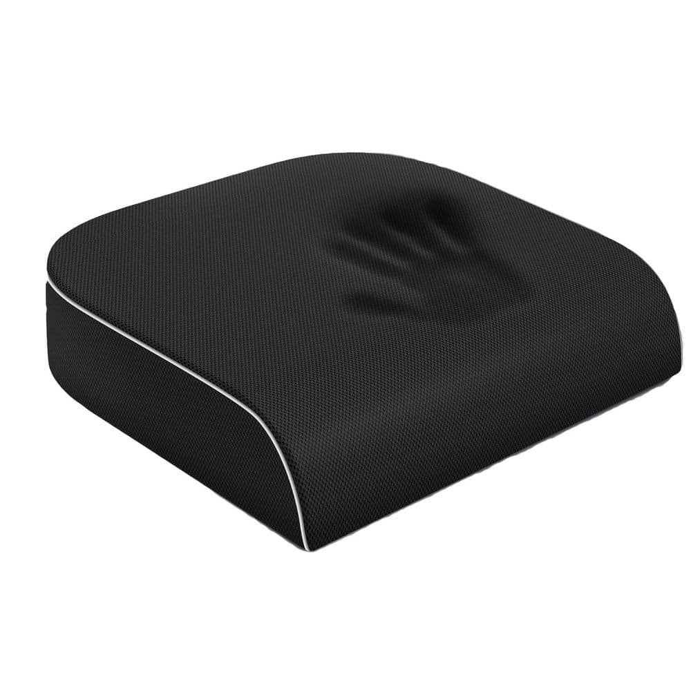 Black Memory Foam Ergonomic Non-Slip Washable Modern Design Chair Pad ...