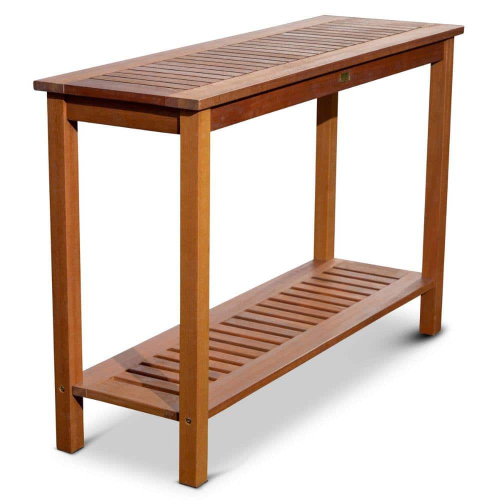 ITOPFOX Natural Eco-Friendly Wood Outdoor Console Dining Table Classic ...