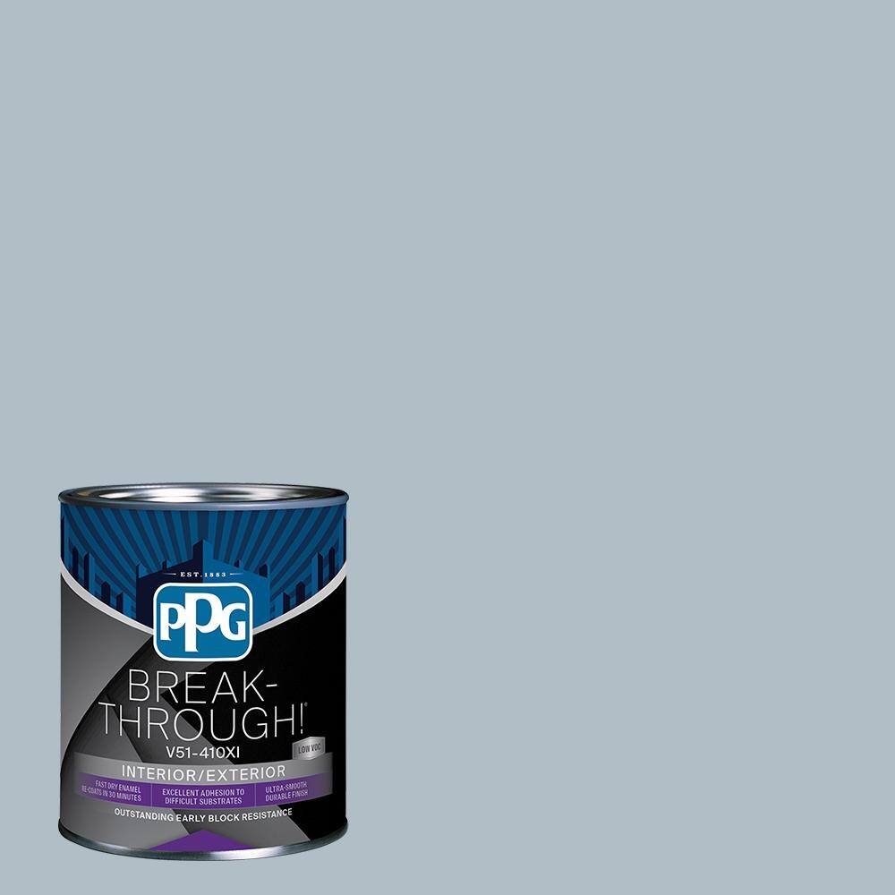 Break-Through! 1 qt. PPG1040-3 Ocean Drive Semi-Gloss Door, Trim ...