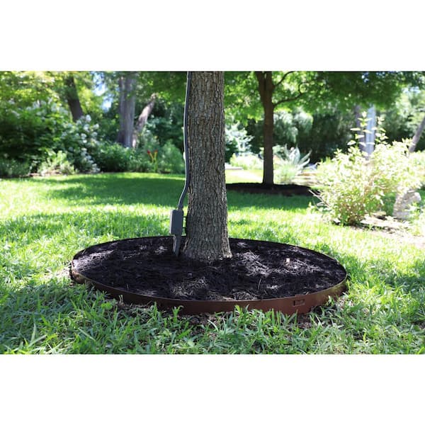 Metal Circle Around Tree Vigoro 3 3/4 Ft. Brown Steel Tree Ring Edging