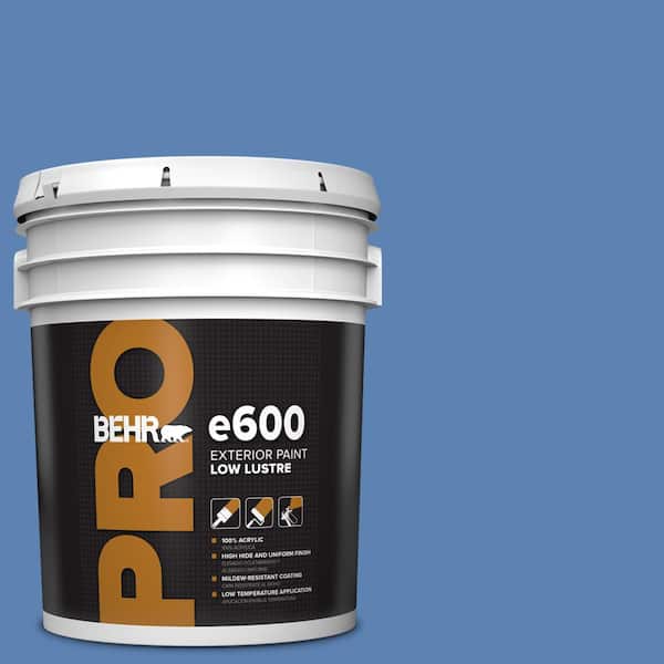 BEHR PRO 5 gal. #PPU15-06 Neon Blue Low Luster Exterior Paint PR62305 ...