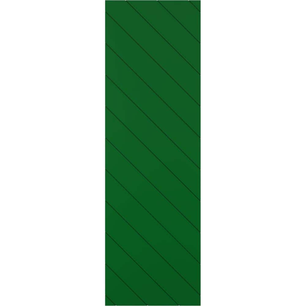Ekena Millwork 12 in. W x 31 in. H True Fit PVC Diagonal Slat Modern ...