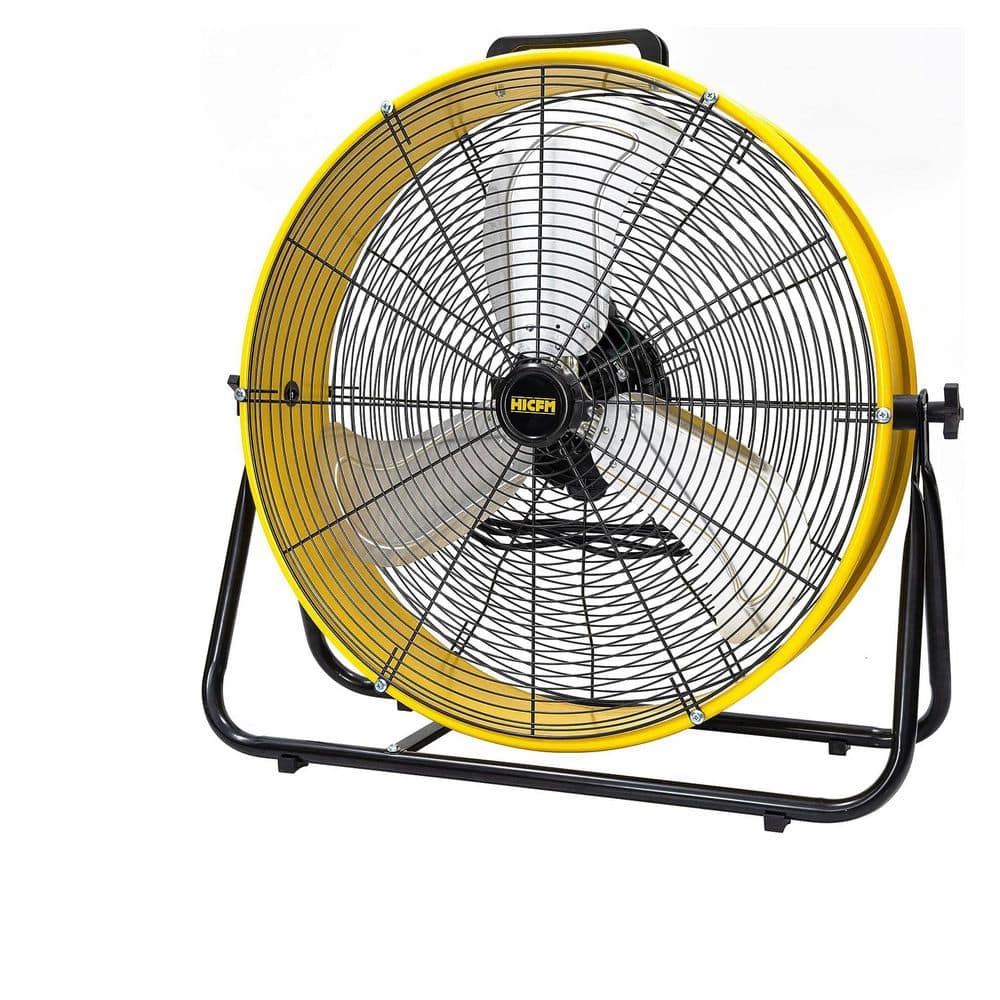 Edendirect 24 in. Yellow 3 Speeds Portable High Velocity Drum Fan with ...