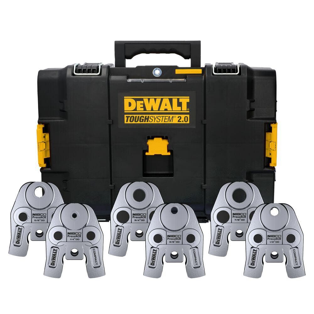 DEWALT Galvanized 1/4 in. 7/8 in. Press Jaw Set for DCE210 (6-Piece ...