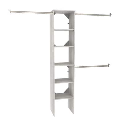 ClosetMaid Style+ 25 in. W Bleached Walnut Hanging Wood Closet Tower 1808