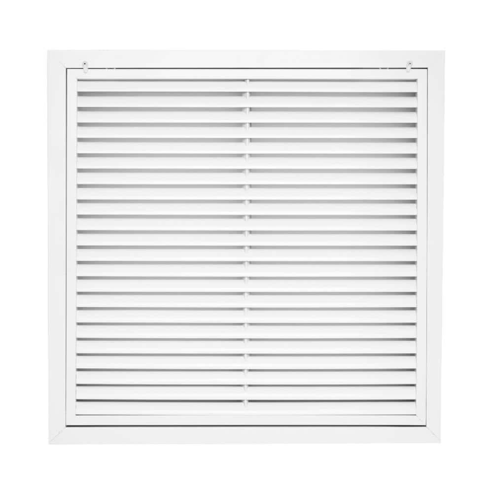 ACLAMINAIRE 24 in. x 24 in. Aluminum Return Air Filter Grille in White ...