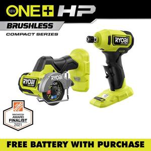 RYOBI ONE+ 18V Cordless 2-Tool Combo Kit with Compact Fixed Base Router ...
