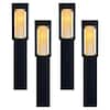Monteaux Lighting Black Integrated LED Outdoor Solar Pathway Lights with Outer Clear and Inner ...