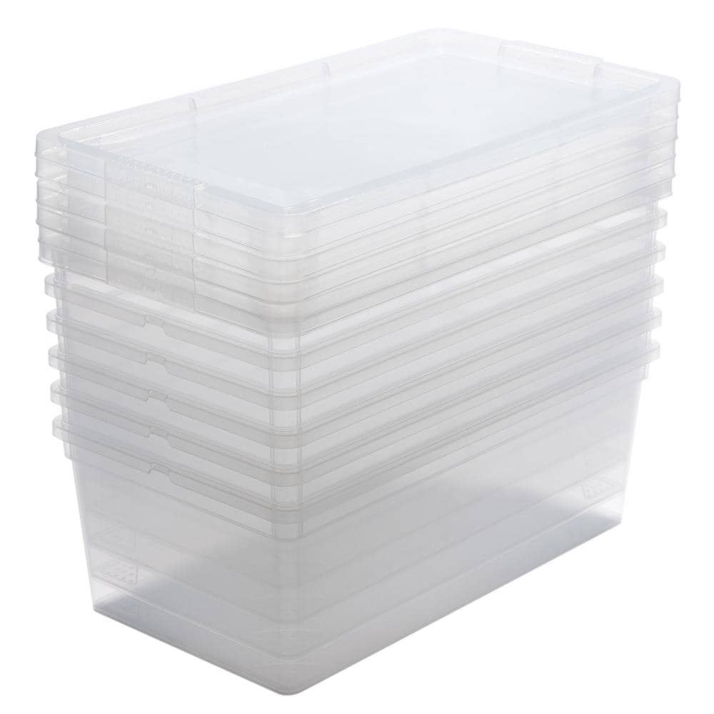 SIMPLIFY 6-Pack 13.2 in. L x 7.5 in. W x 5.1 in. H Stackable Storage ...