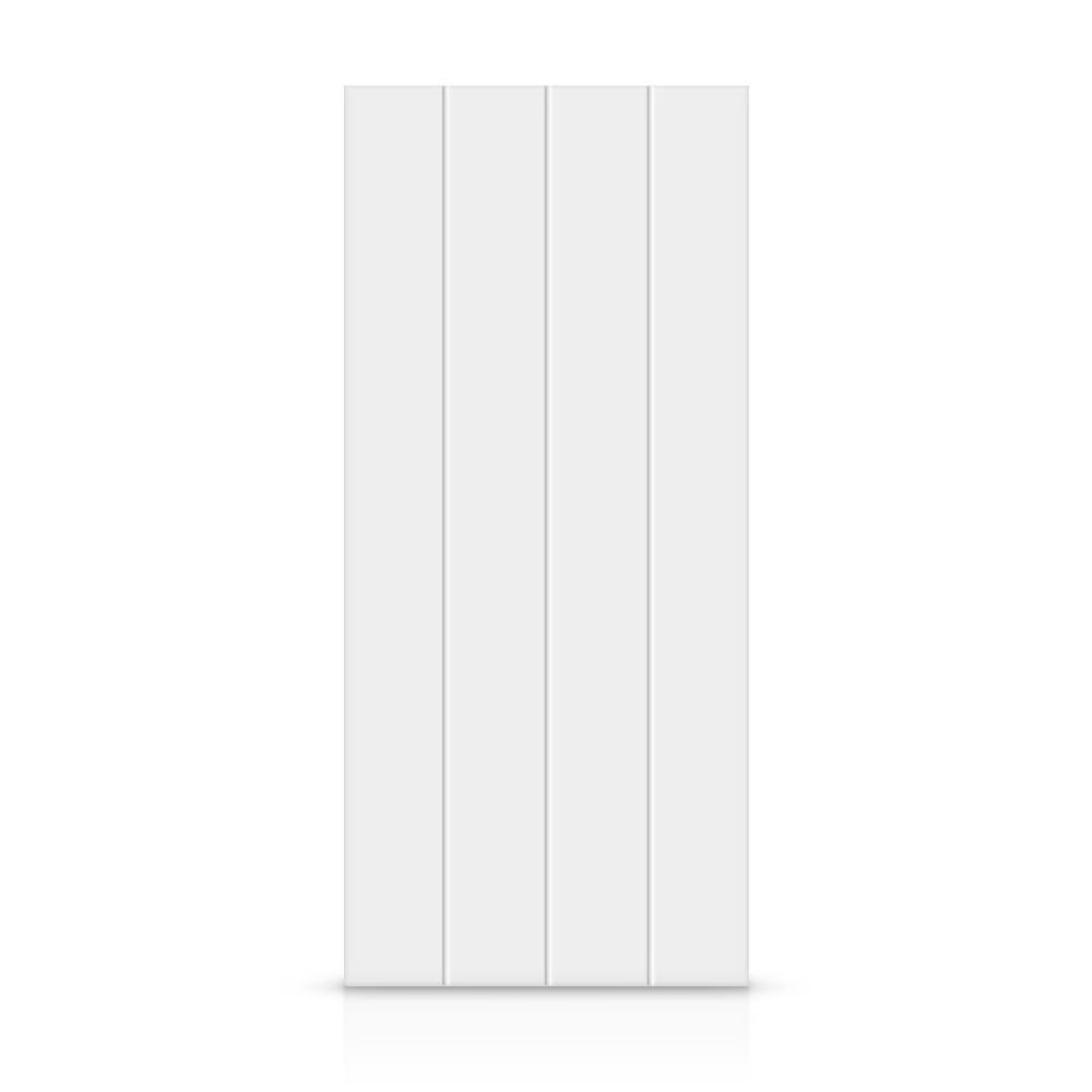 CALHOME 36 in. x 96 in. Hollow Core White Painted Composite MDF ...