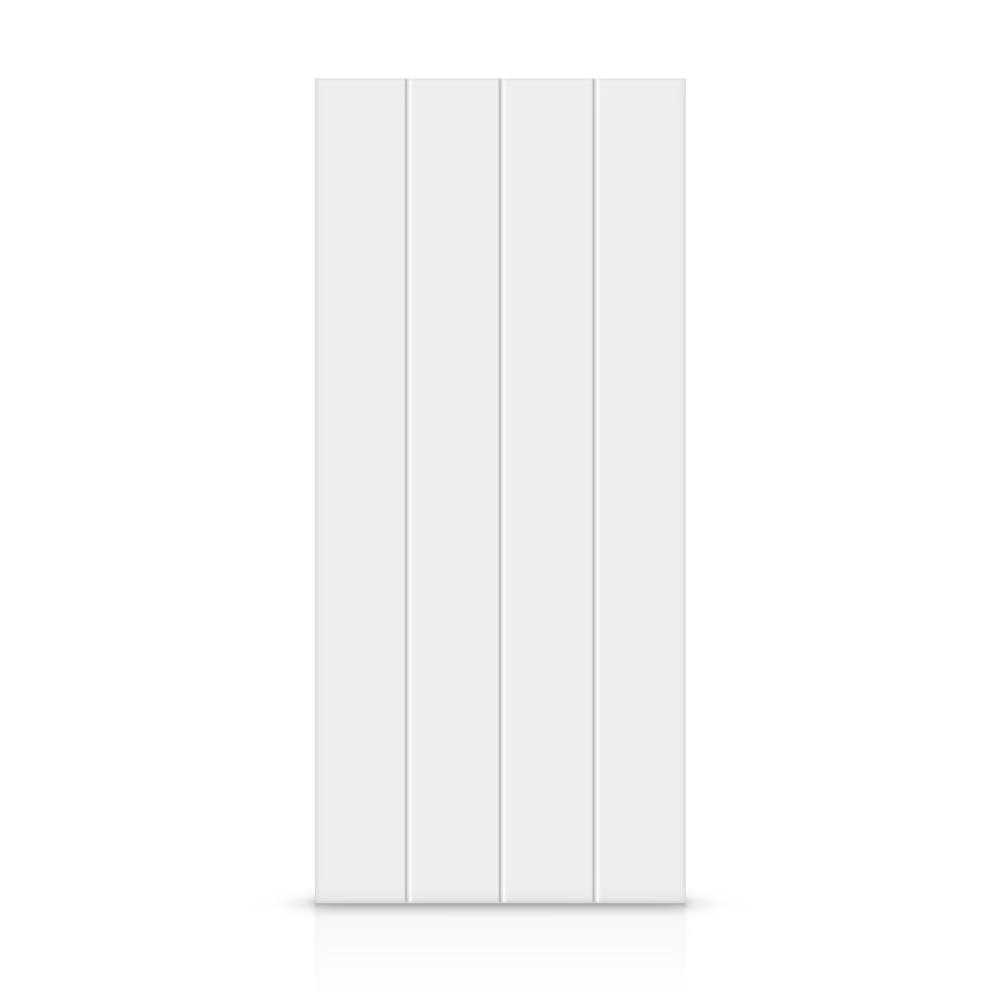 CALHOME 42 in. x 96 in. Hollow Core White Painted Composite MDF Interior Door Slab DCNC-V04 ...
