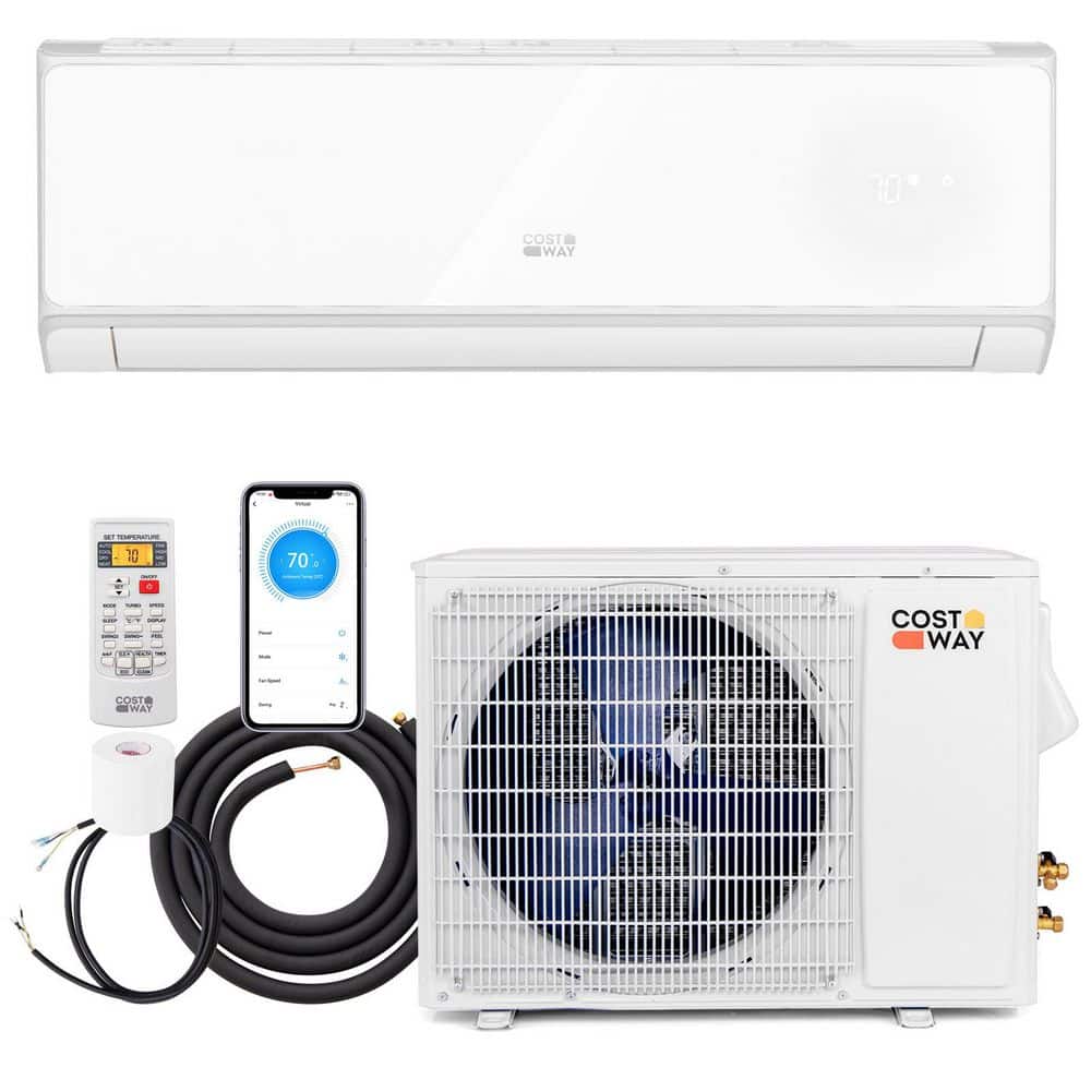 Costway 12000 BTU 1 Ton Ductless Mini Split Air Conditioner with Heat ...