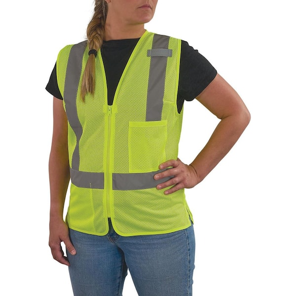 Ergodyne 8210ZW-S Women's 3X Lime Type R, Class 2 Hi-Vis Vest with ...