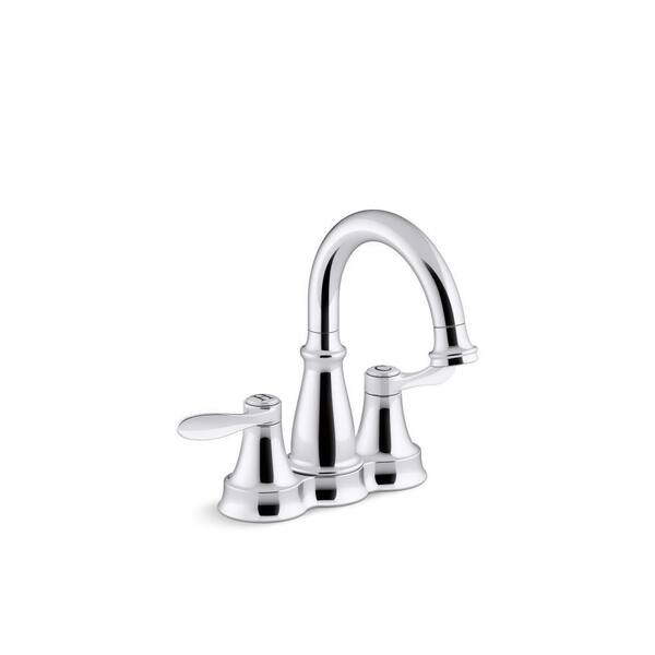 KOHLER Bellera 4 in. Centerset Double-Handle Bathroom Faucet in Polished Chrome 27378-4-CP - The ...