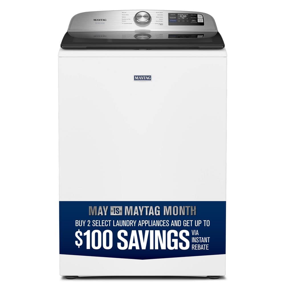 Maytag 5.3 cu. ft. Pet Pro Top Load Washer in White with Impeller ...