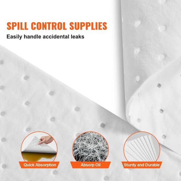 SKYSHALO Spill Absorbent Pads, Absorbs up 20 Gal., 15in. L x 20in. W ...