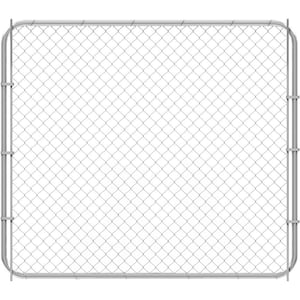 WRIGHTMASTER 48 in. W x 72 in. H Chain Link Fence Gate, Galvanized ...