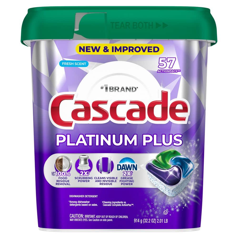 Cascade Platinum Plus Dawn Fresh Scent Dishwasher Detergent Pods (57 ...