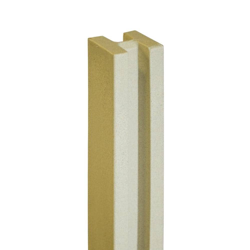 SimTek 5 in. x 5 in. x 8-1/2 ft. Beige Composite Fence Line Post 643492 ...