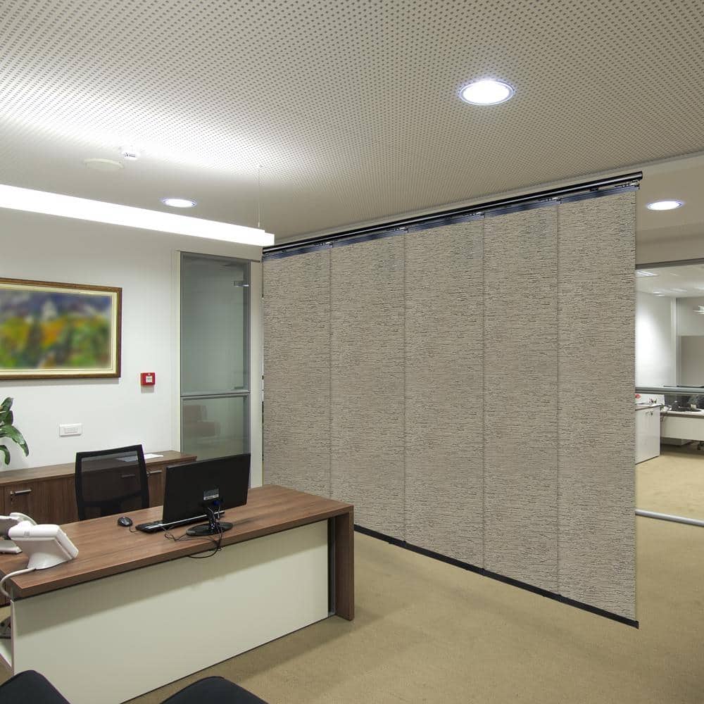 EMOH Bark 58 in. to 110 in. W x 94 in. L Adjustable 5-Panel, Black ...