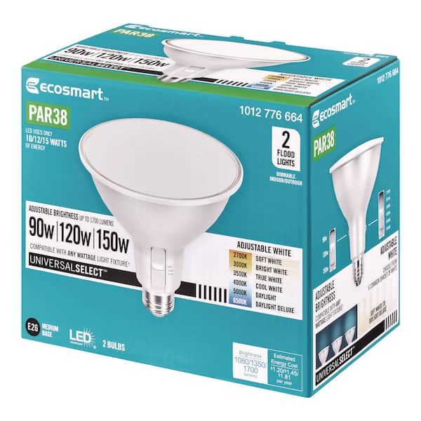 EcoSmart Universal Select 90/120/150-W Equivalent PAR38 Dimmable LED ...