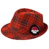 Amscan 5 in. x 10 in. Holiday Plaid Christmas Fedora 393776 - The Home ...
