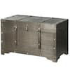 Brown Large Wooden Storage Trunk with Lockable Latch QI003943.L - The ...