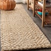 JONATHAN Y Hira Hand Woven Diamond Chunky Jute Natural 2 ft. x 12 ft ...