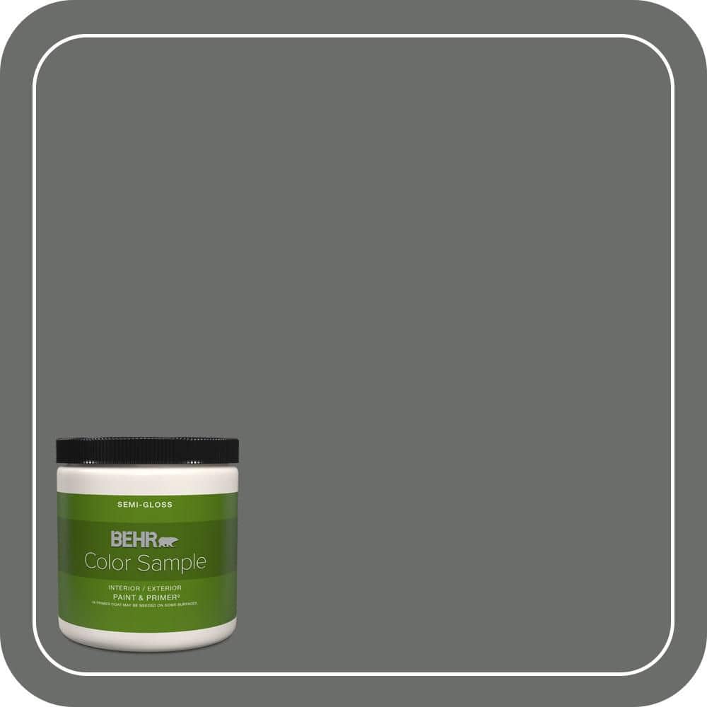 BEHR PREMIUM PLUS 8 oz. #PPU25-03 Shadows Semi-Gloss Interior/Exterior ...