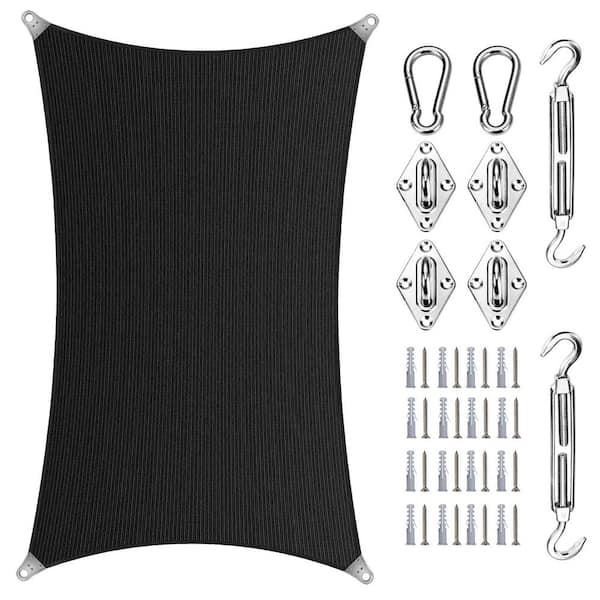 COLOURTREE Super Ring 22 ft. x 22 ft. Sun Shade Sail with Hardware Kit ...