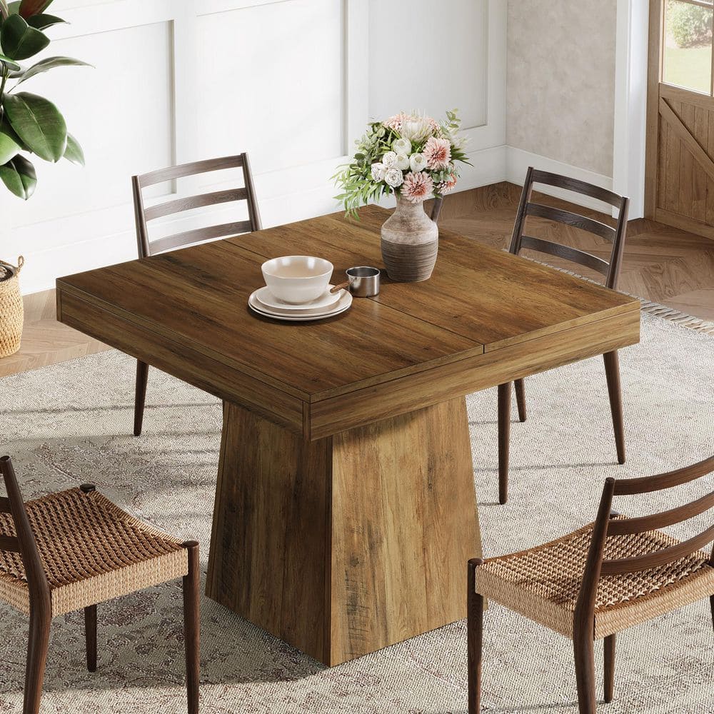 Tribesigns Delilah Modern Light Brown Wood 31.5 in. Dining Table ...