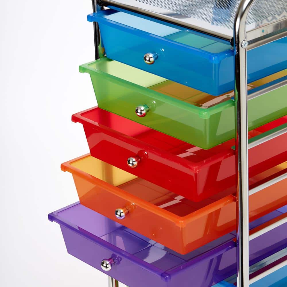 Translucent Multi-Color 10-Drawer Organizer Cart | Ubuy Nepal