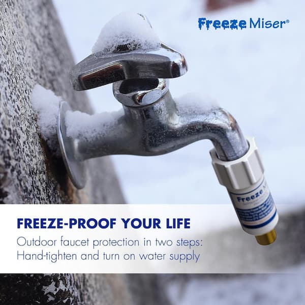 FREEZE MISER Outdoor Faucet Freeze Protector 6000-01 - The Home Depot