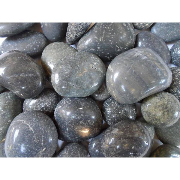 Baja Peninsula 0.25 cu. ft. 2 in. to 3 in. Black Mexican Beach Pebble ...