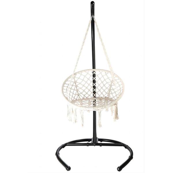 Angel Sar 3.2 ft. Free Standing Hanging Swing Hammock Chairs with Stand ...