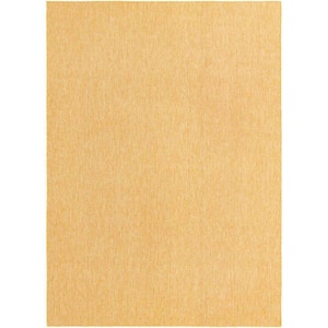 Unique Loom Outdoor Solid Corn Harvest Yellow 10 ft. x 13 ft. 1 in ...