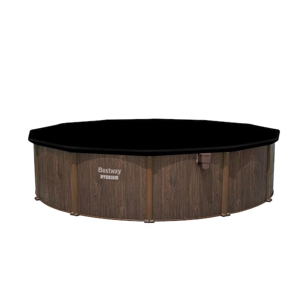 Bestway Hydrium 18 ft. x 52 in. Round Steel Wall Above Ground Swimming ...
