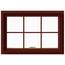 JELD-WEN 36 in. x 24 in. W-2500 Series Red Painted Clad Wood Awning ...
