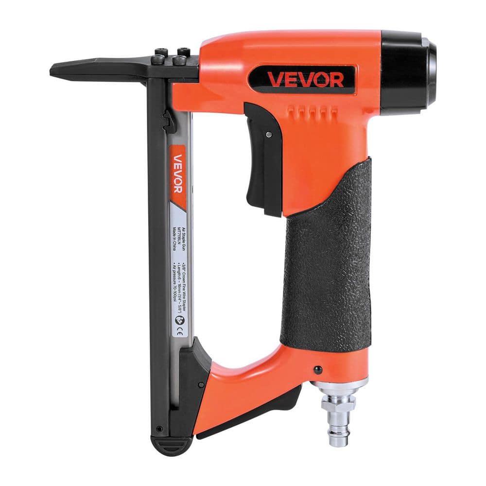 VEVOR Pneumatic Staple Gun Corded 22 Gauge Long-Nose Upholstery Stapler ...