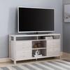 HomeRoots White Oak TV Stand Fits TV's up to 60 in. with Drawers and ...