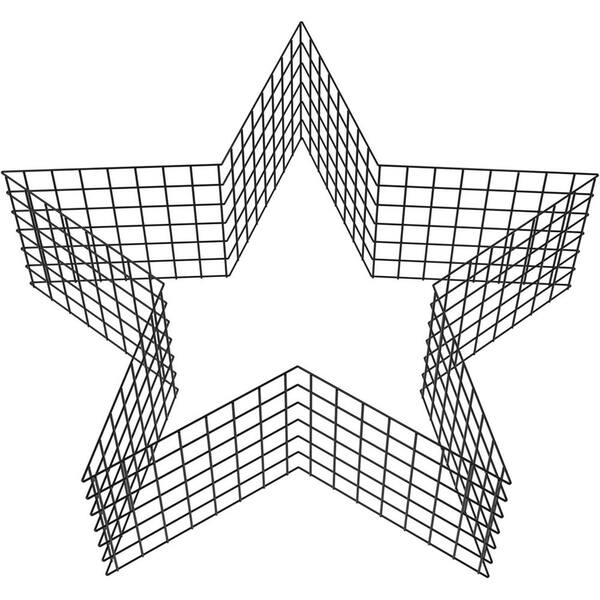50 ft. W x 24 in. H Black Steel Decorative Garden Fence Adaptive ...