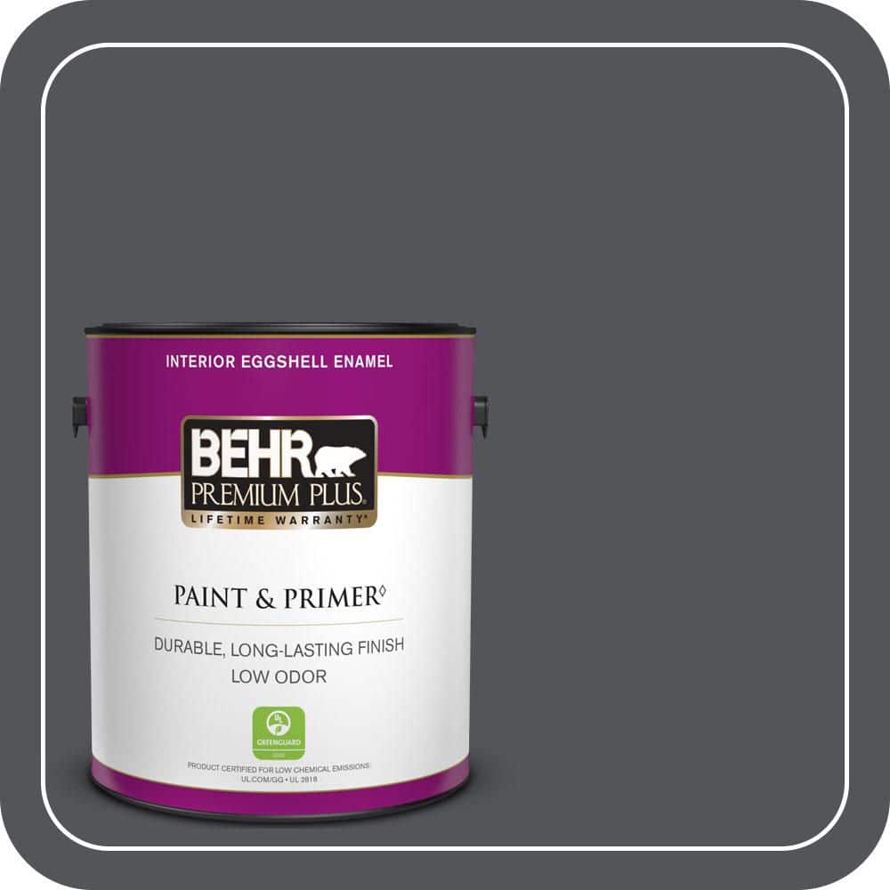 BEHR PREMIUM PLUS 1 gal. #N510-6 Orion Gray Eggshell Enamel Low Odor ...