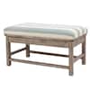 Decor Therapy Farley Light Blue Upholestered Bench FR8703 - The Home Depot