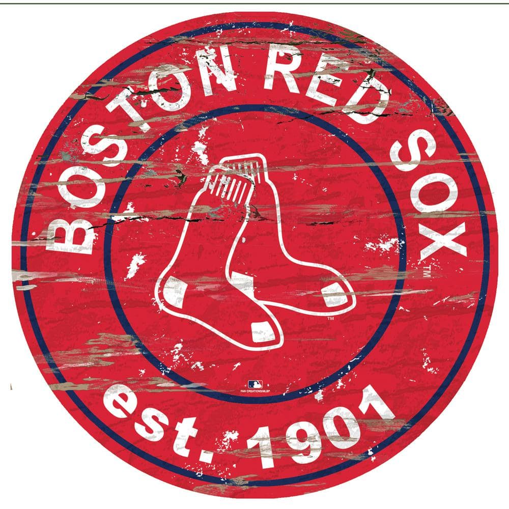 Fan Creations Boston Red Sox 24 in. Distressed Wooden Circle Sign M0659 ...