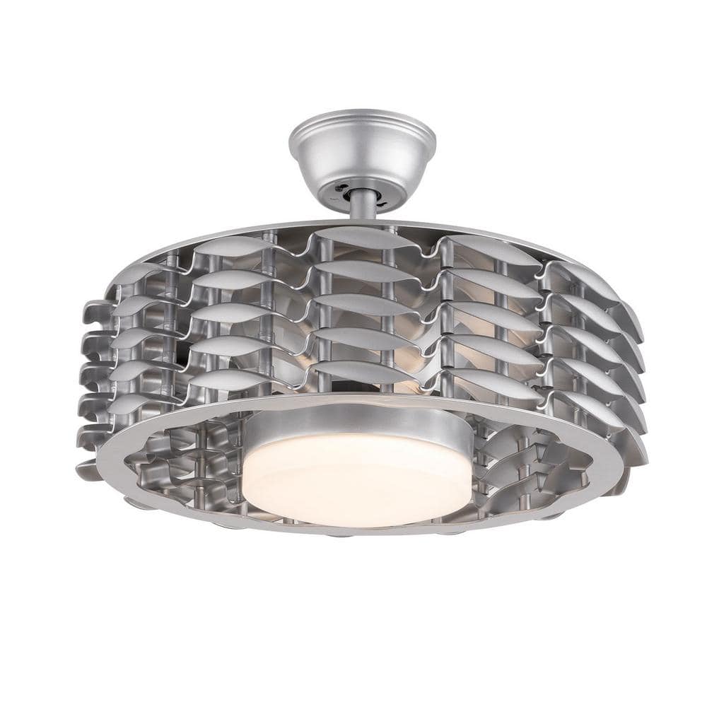 Reviews for OUKANING 22 in. Integrated LED Indoor Silver Bladeless 3 ...