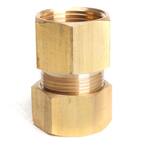 EASTMAN 3/4 in. x 1 in. x 3 in. Short Pattern Brass Compression Coupling 20525LF - The Home Depot
