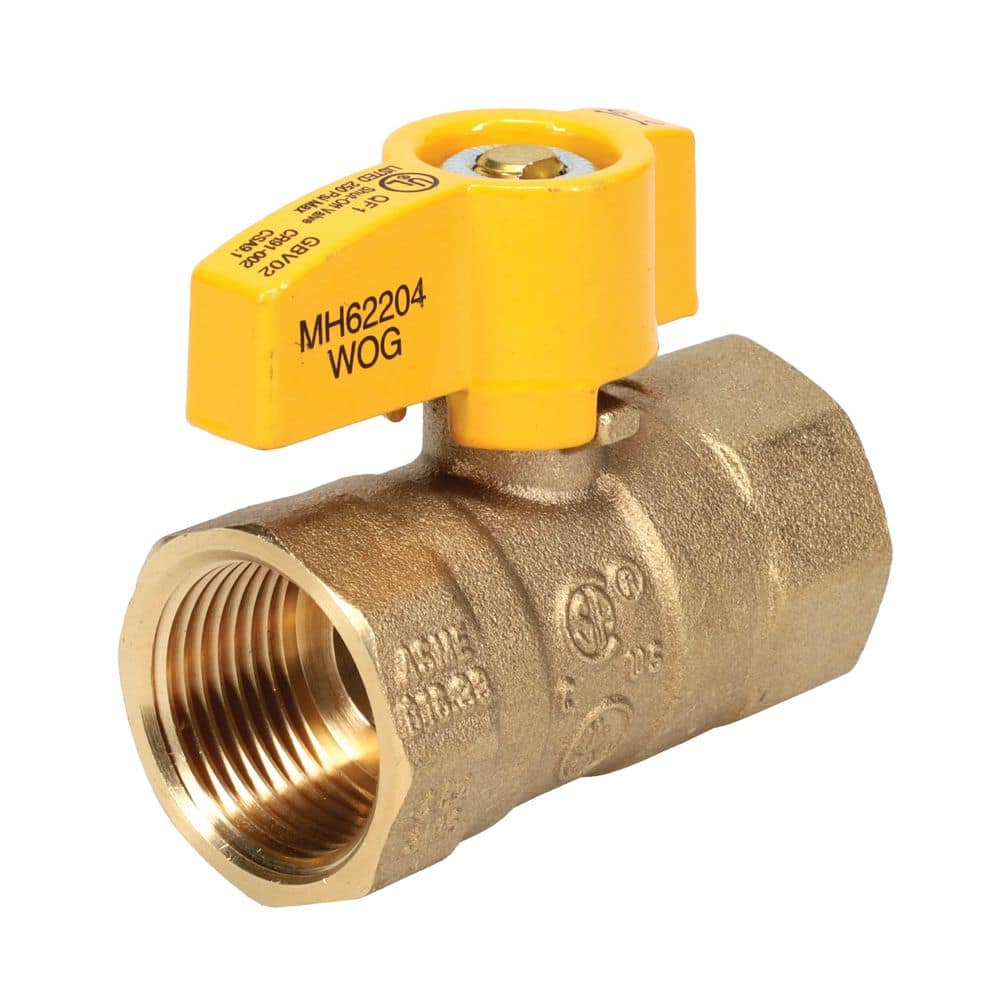 Cambridge 3/4 in. FIP x 3/4 in. FIP Brass Threaded Ball Shut Off Valve ...